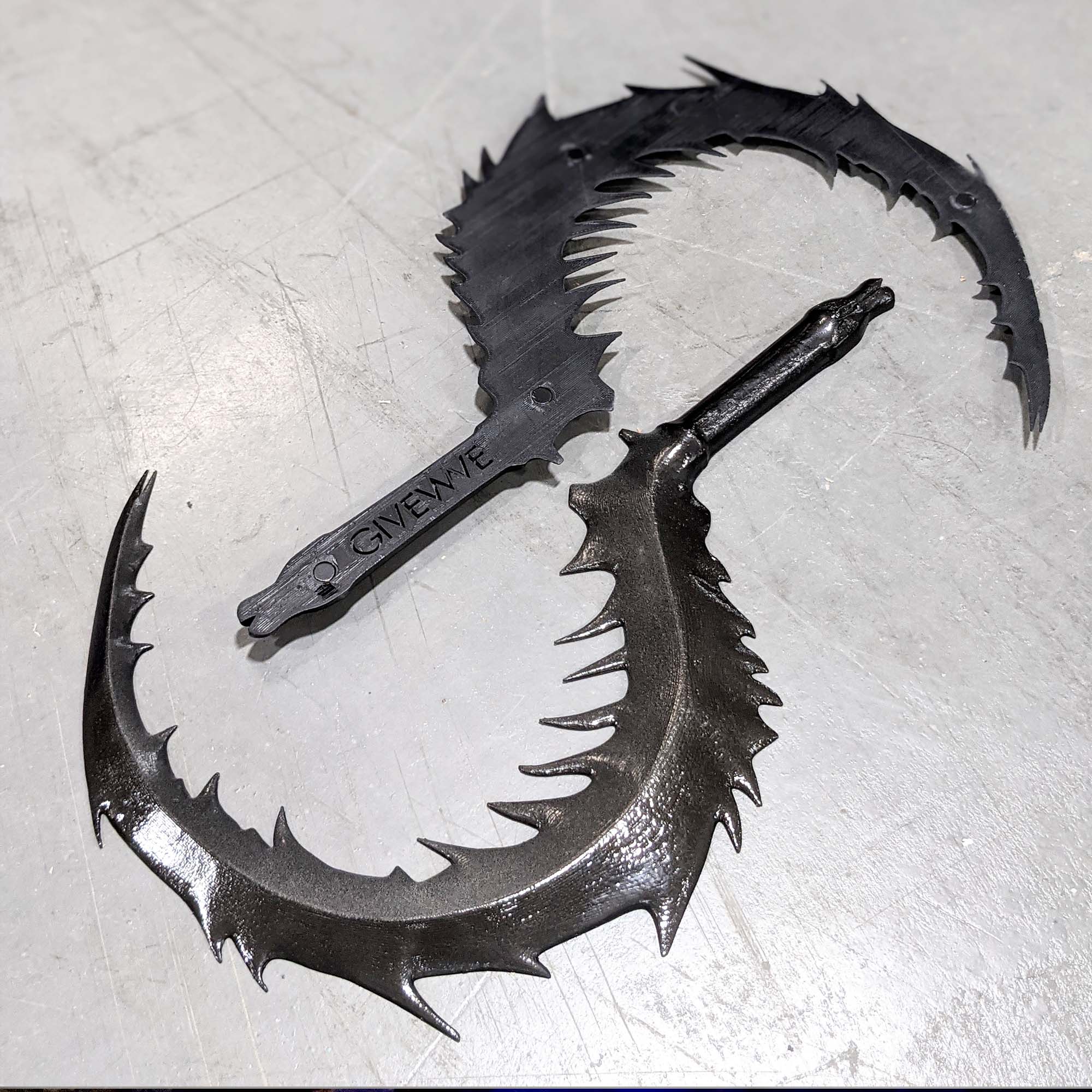 Noob Saibot MK11 split apart sickle cosplay prop - GiveWave Studios